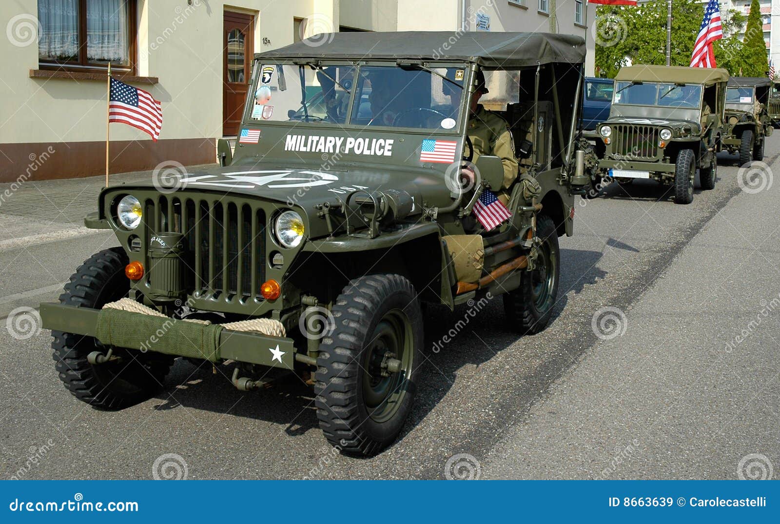 Three old MP Jeep stock image. Image of vehicle, liberation - 8663639