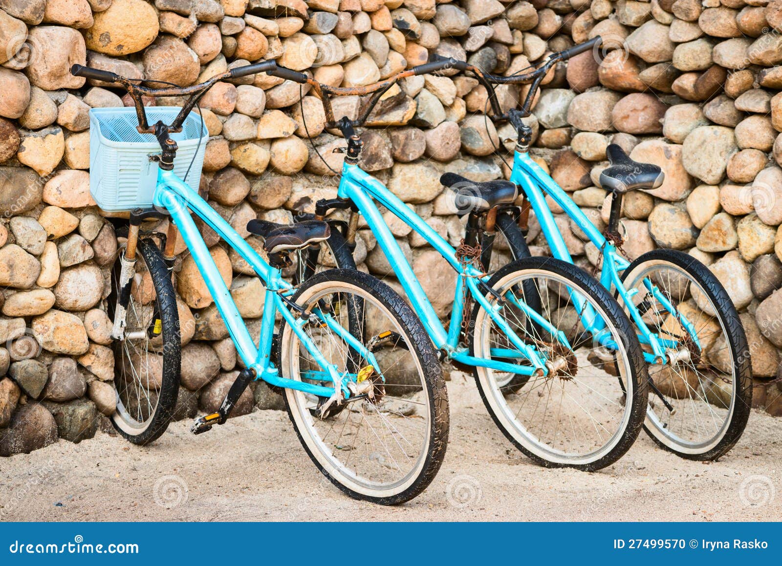 Three Old, Rusty Blue Bicycles Stock Photo - Image of rusty, road: 27499570
