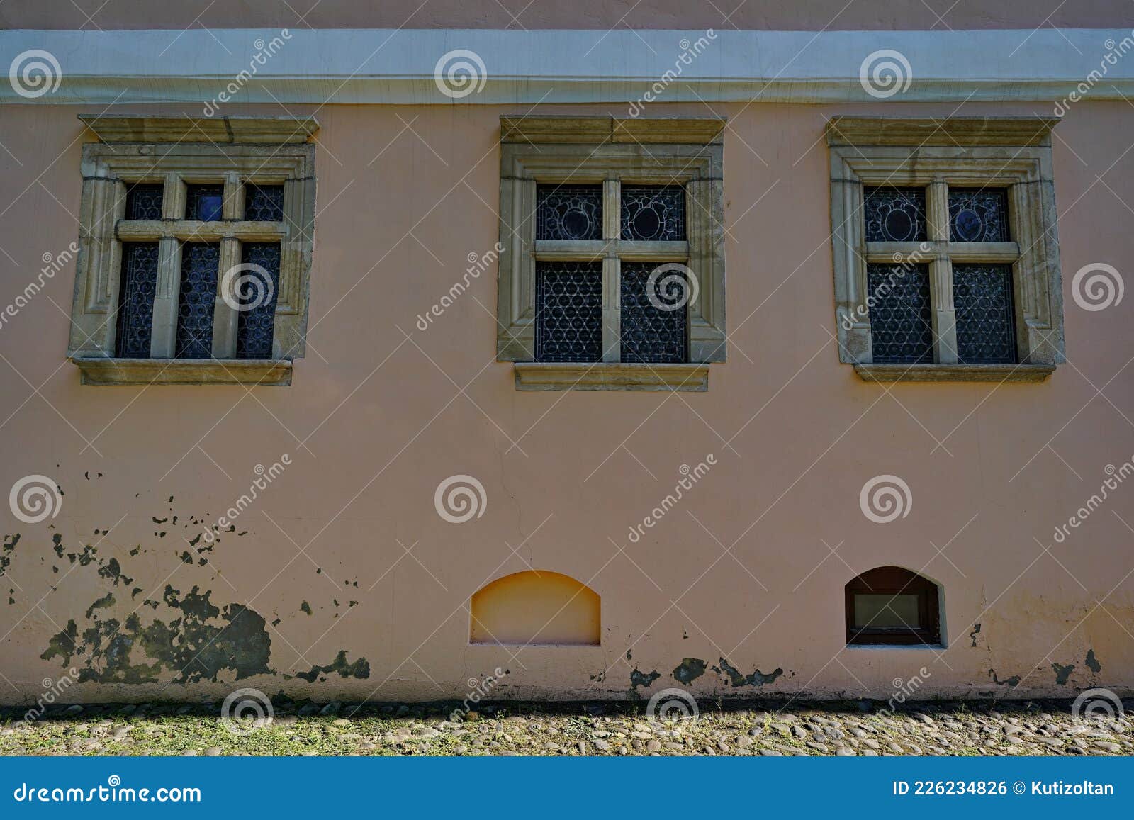 Three Old Style, Rustic Windows Stock Photo - Image of beautiful ...