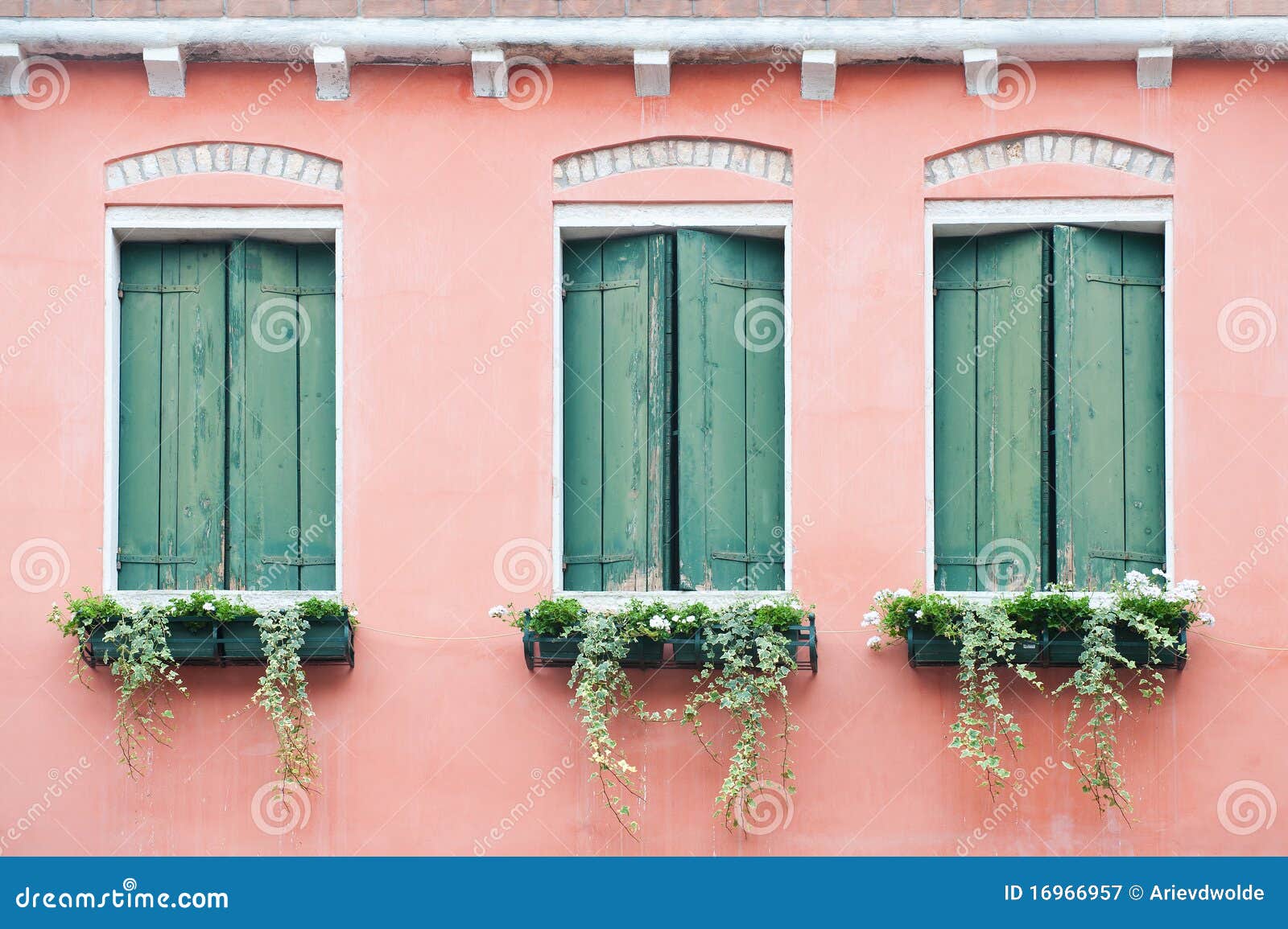 Three Old Windows with Shutters Stock Image - Image of backgrounds ...