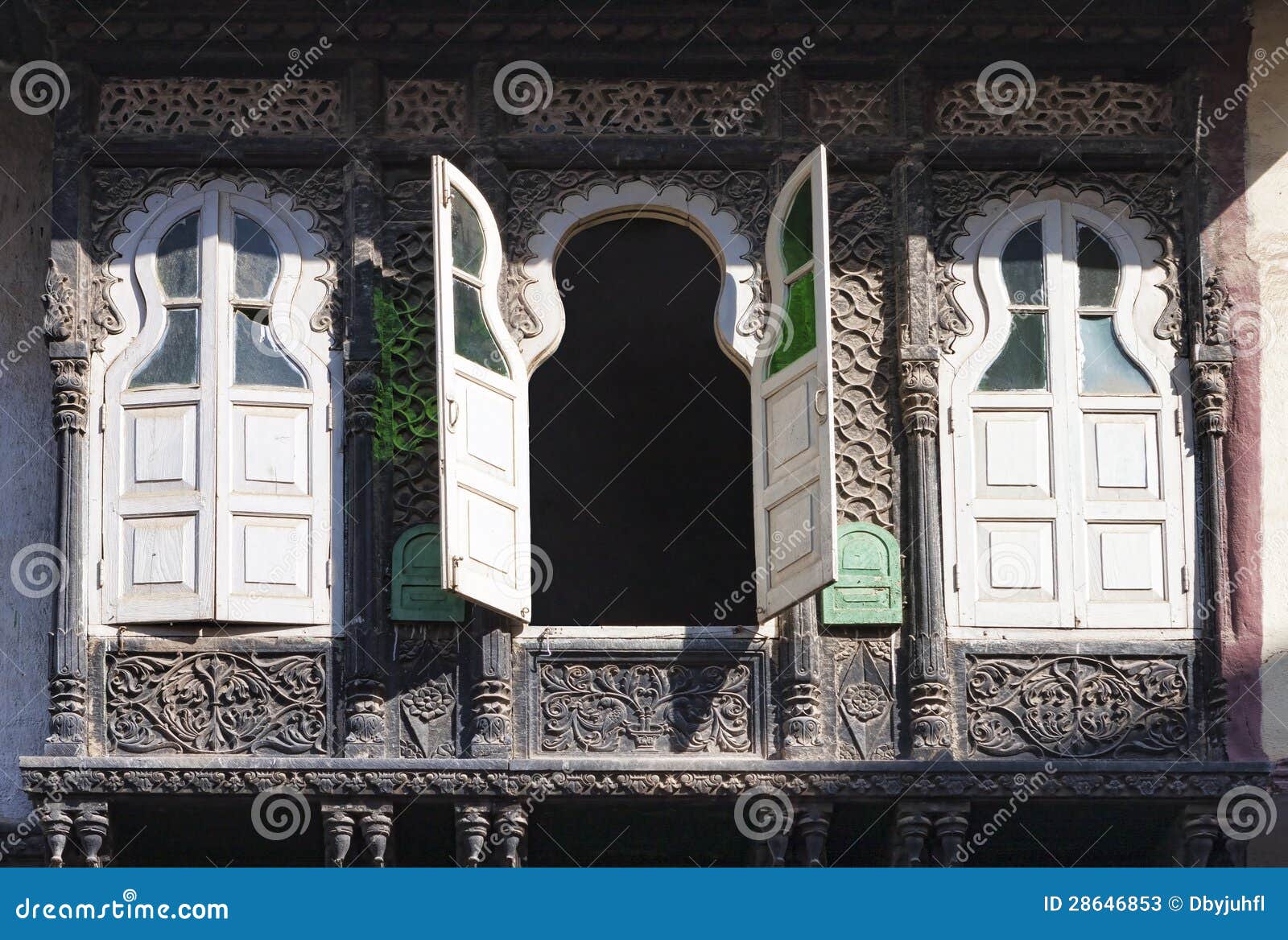 Three Old Windows with Shutters Stock Image - Image of outdoor ...