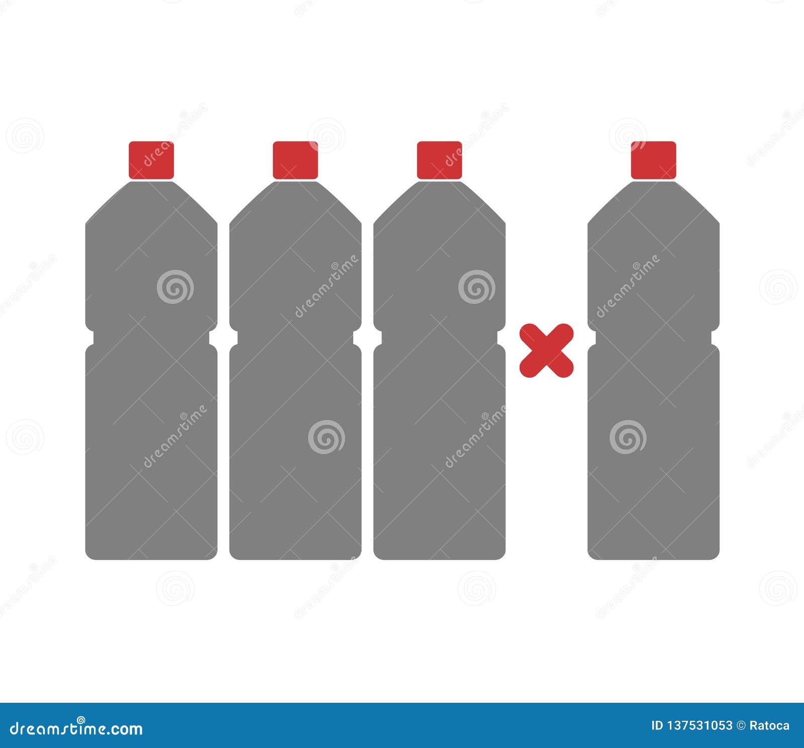 Three for One Bottles Symbol Stock Vector - Illustration of special ...