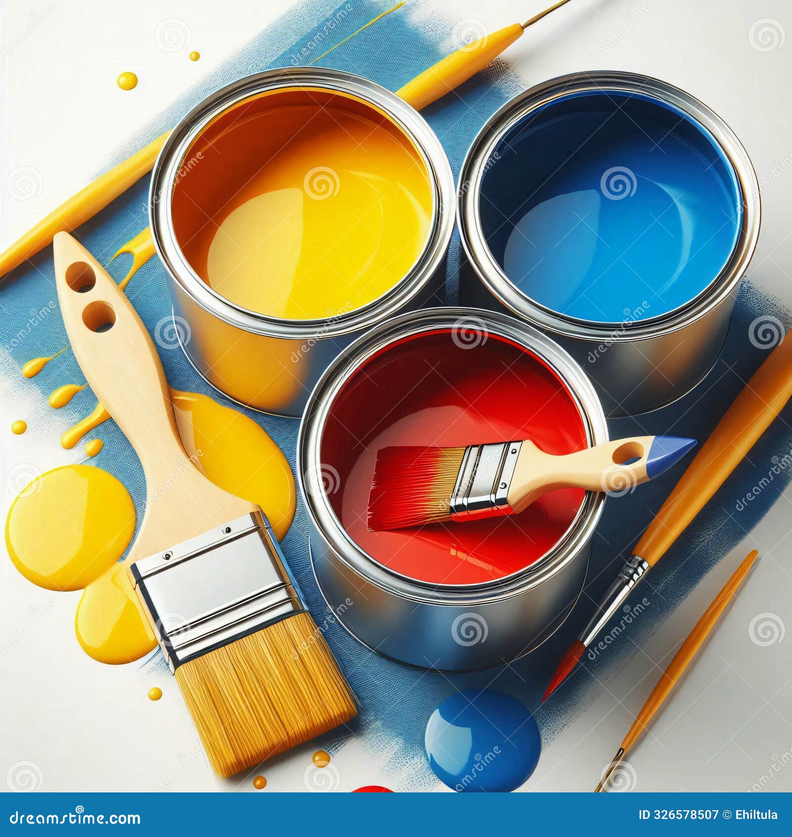 Open Can Of Paint With Pista Green Paint , Color Concept Royalty-Free ...