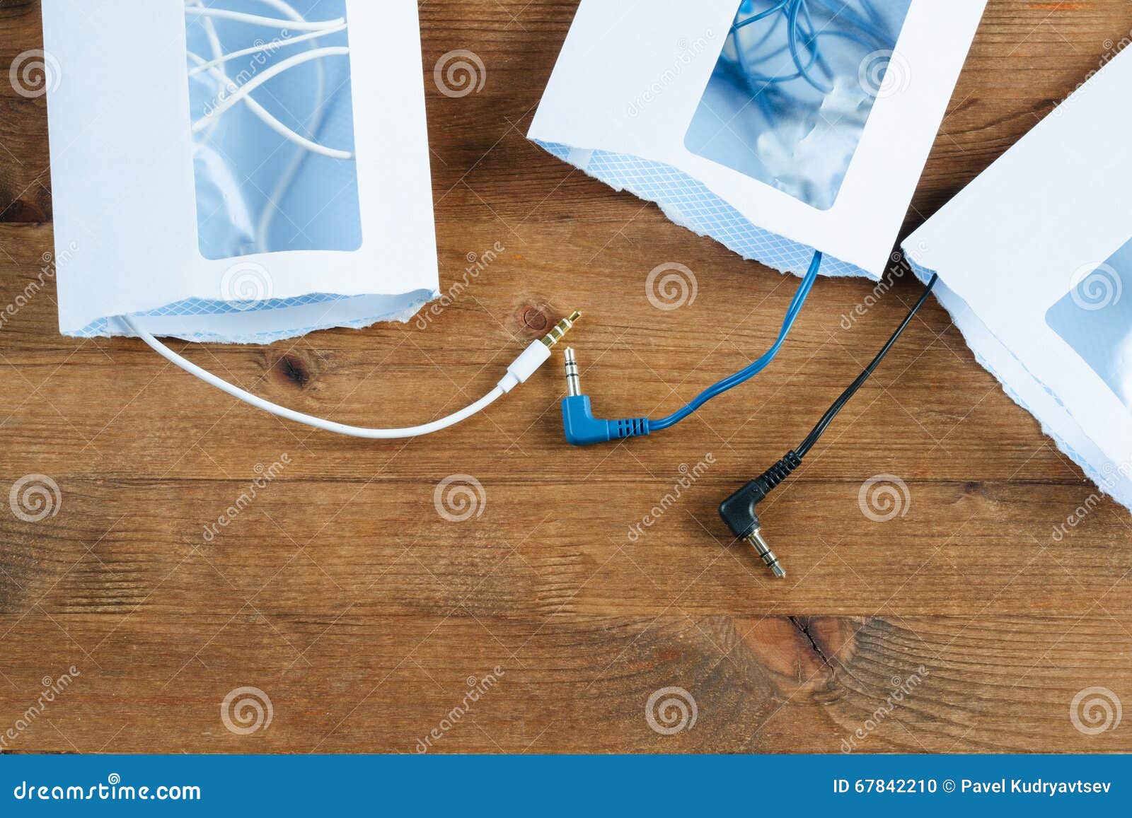 Three Opened Envelopes and Cables Mini Plug Stock Photo - Image of ...