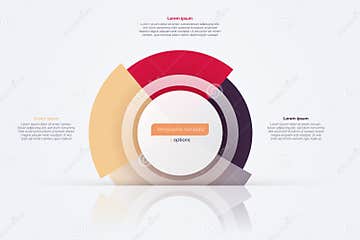 Three Option Circle Infographic Diagram. Vector Illustration Stock ...