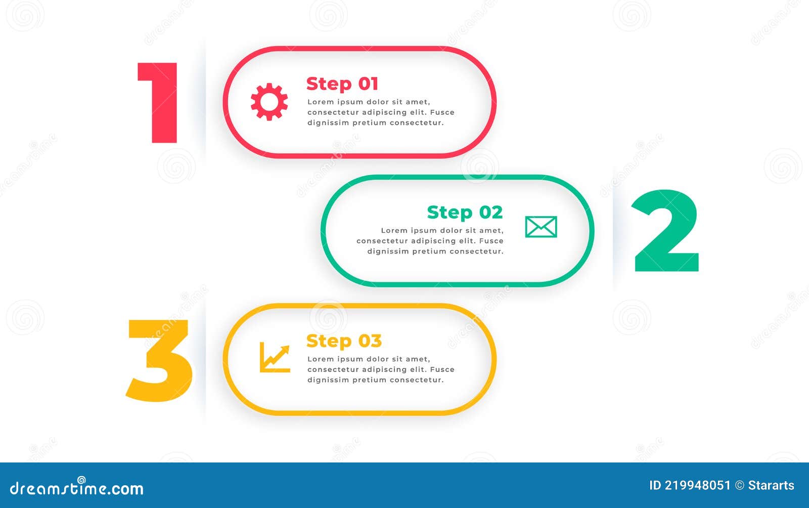 Three Option Modern Infographic Template Design Stock Vector ...