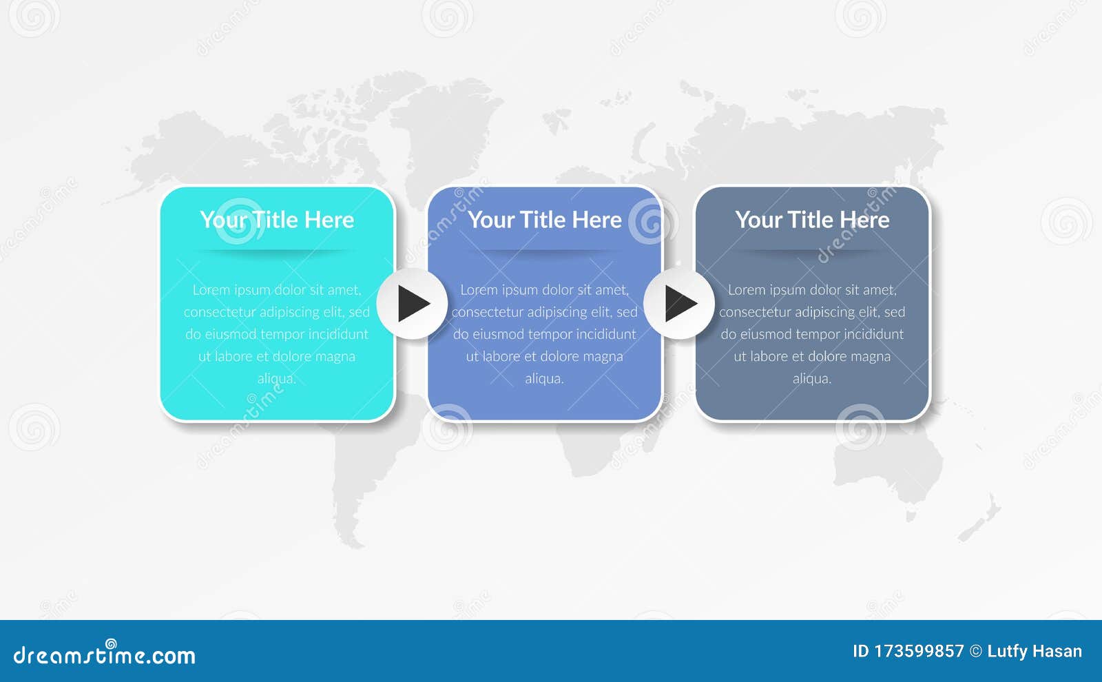 Three Options Infographic Element with Number Stock Vector ...