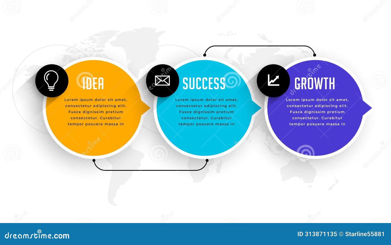 Three Options Steps Infographic Modern Template Design Stock Vector ...