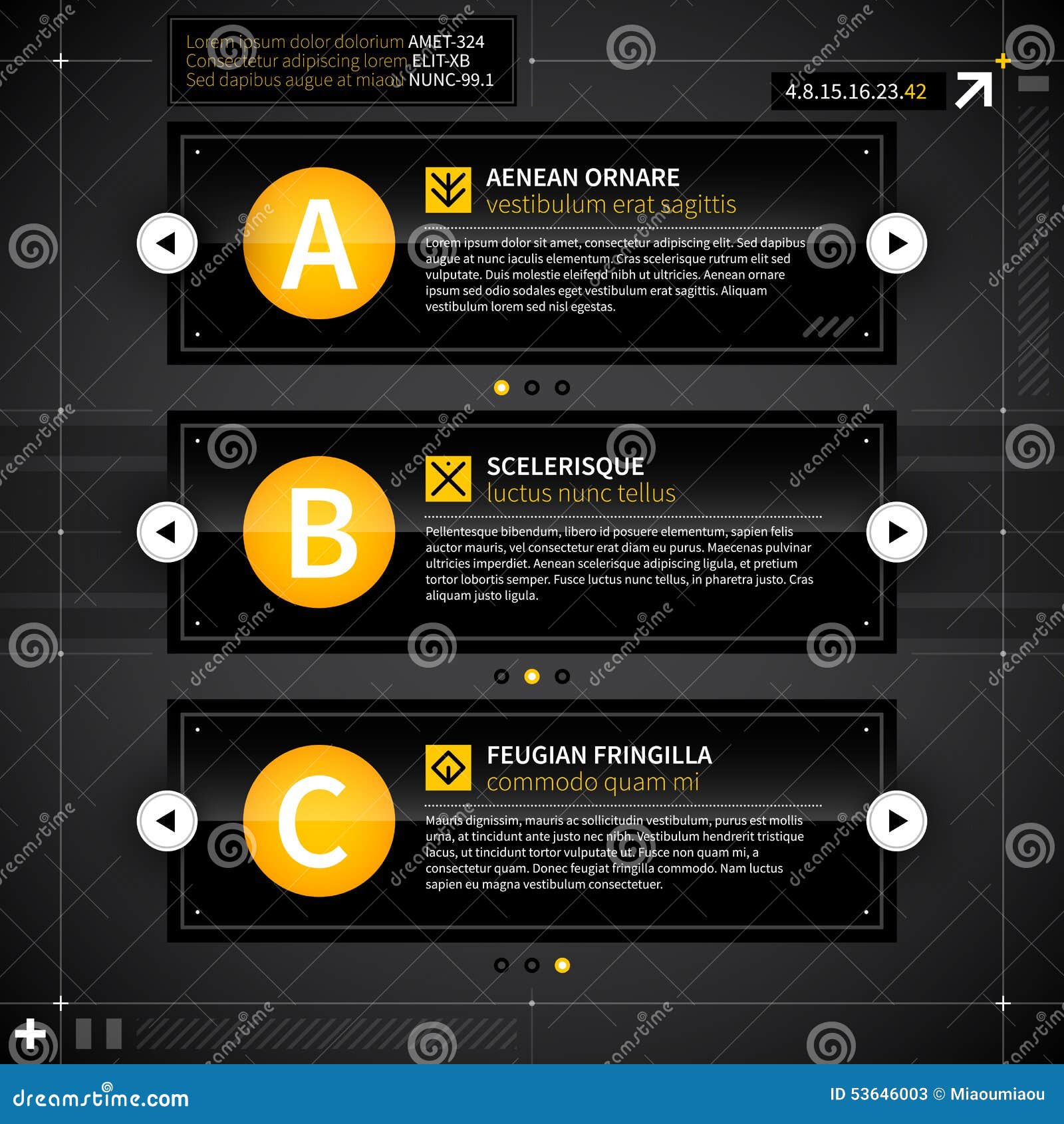 Three Options in Techno Style Stock Vector - Illustration of design ...