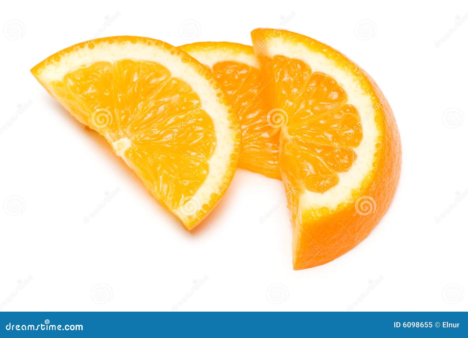 Three Orange Slices Isolated Stock Image - Image of isolated, fresh ...