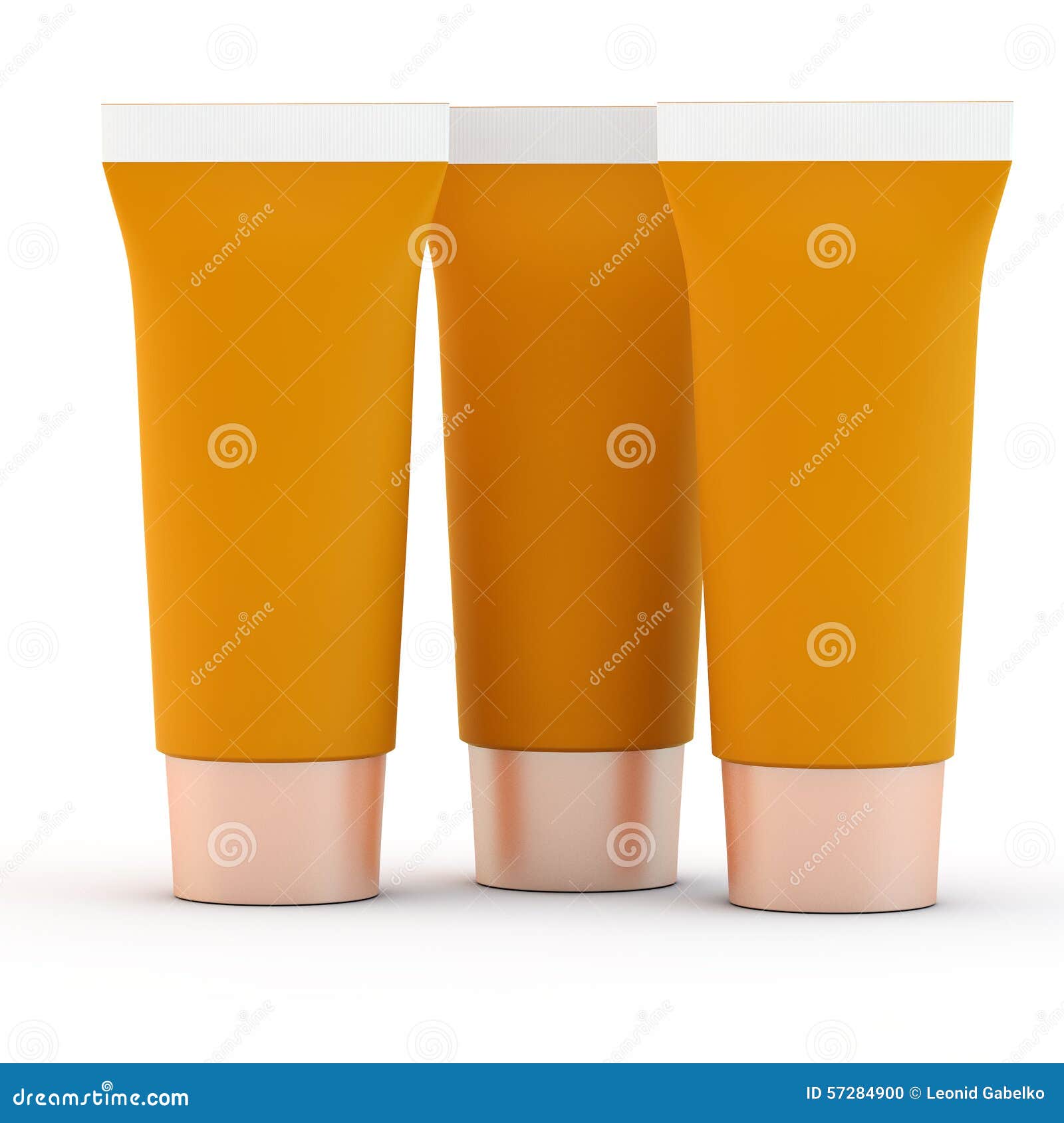Three orange tubes stock illustration. Illustration of glue - 57284900