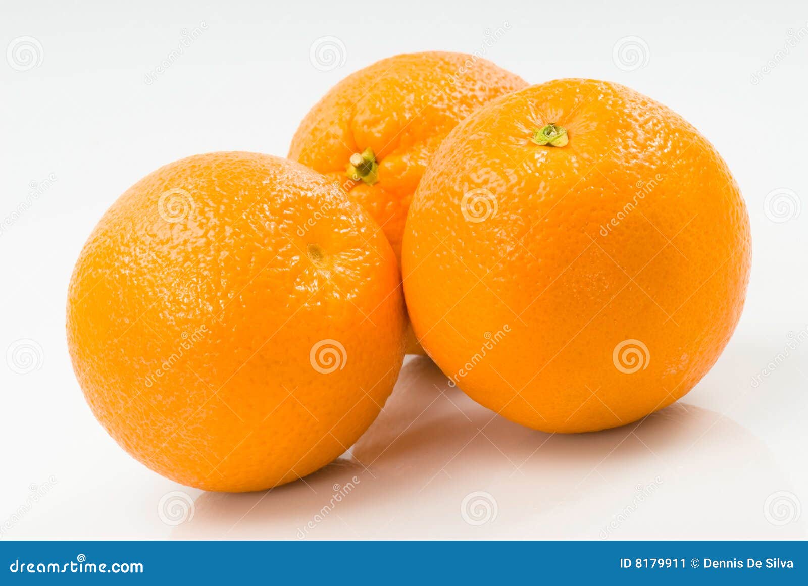Three Oranges Isolated on White Stock Image - Image of juice, group ...
