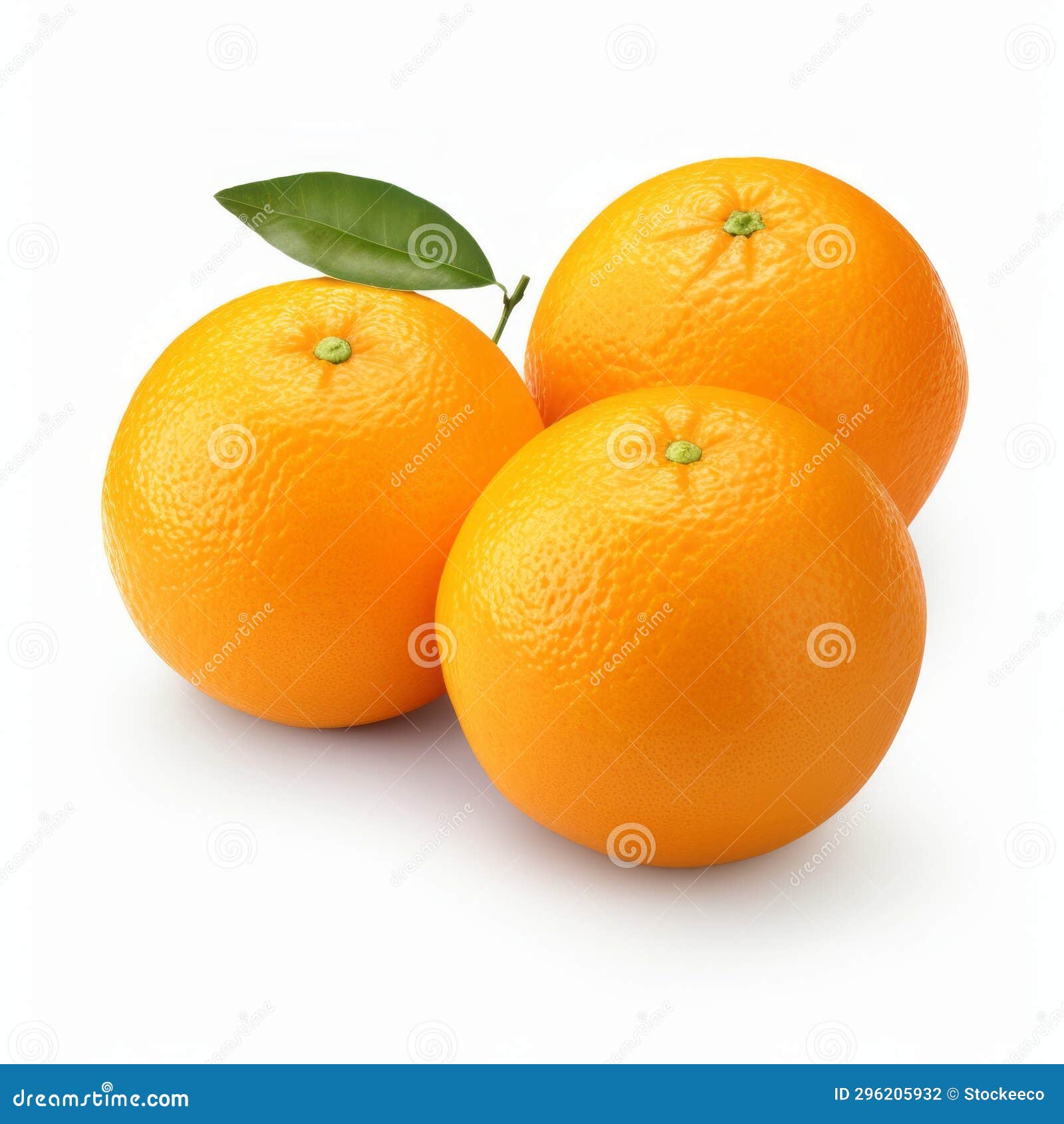 Realistic Three Oranges on White Background Stock Illustration ...