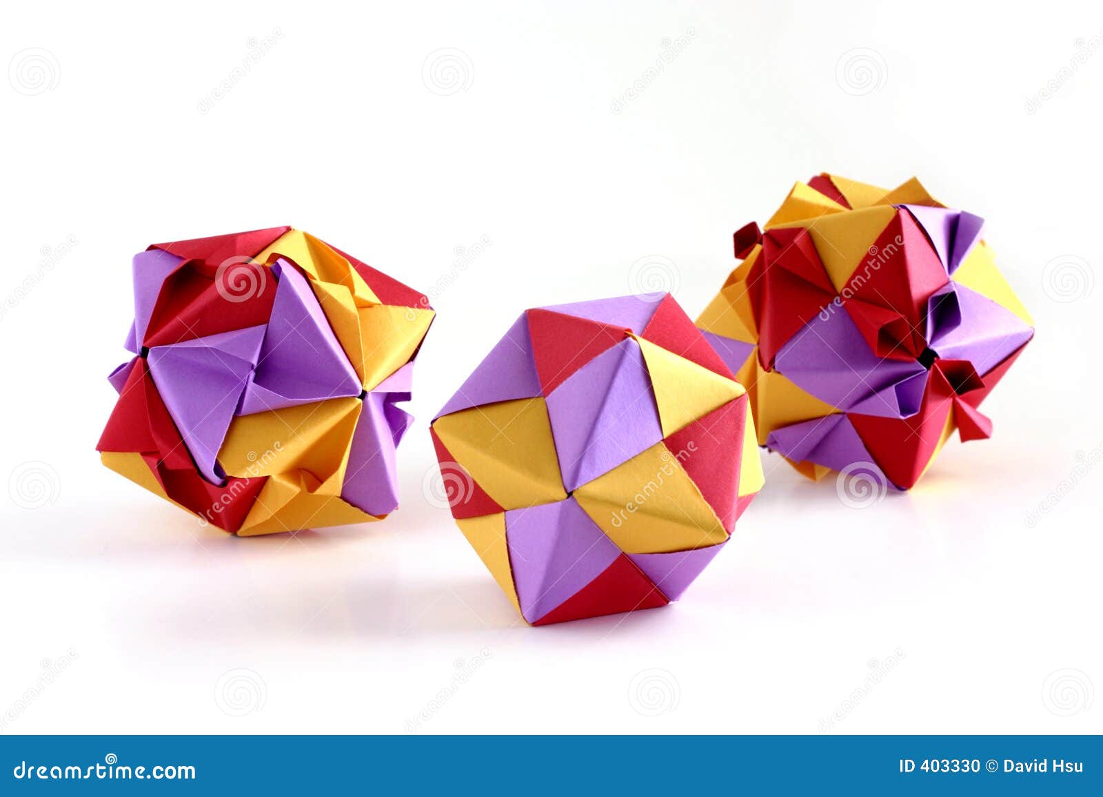 Three origami sets stock photo. Image of colorful, japanese - 403330