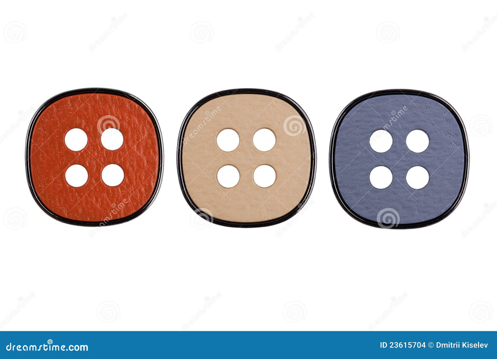 Three Original Plastic Buttons Stock Photo - Image of brown, fasten ...