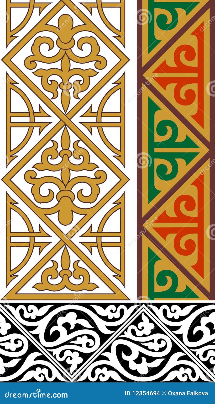 Set Of Ornamental Borders For Covers, Certificates Or Diplomas. Vector ...