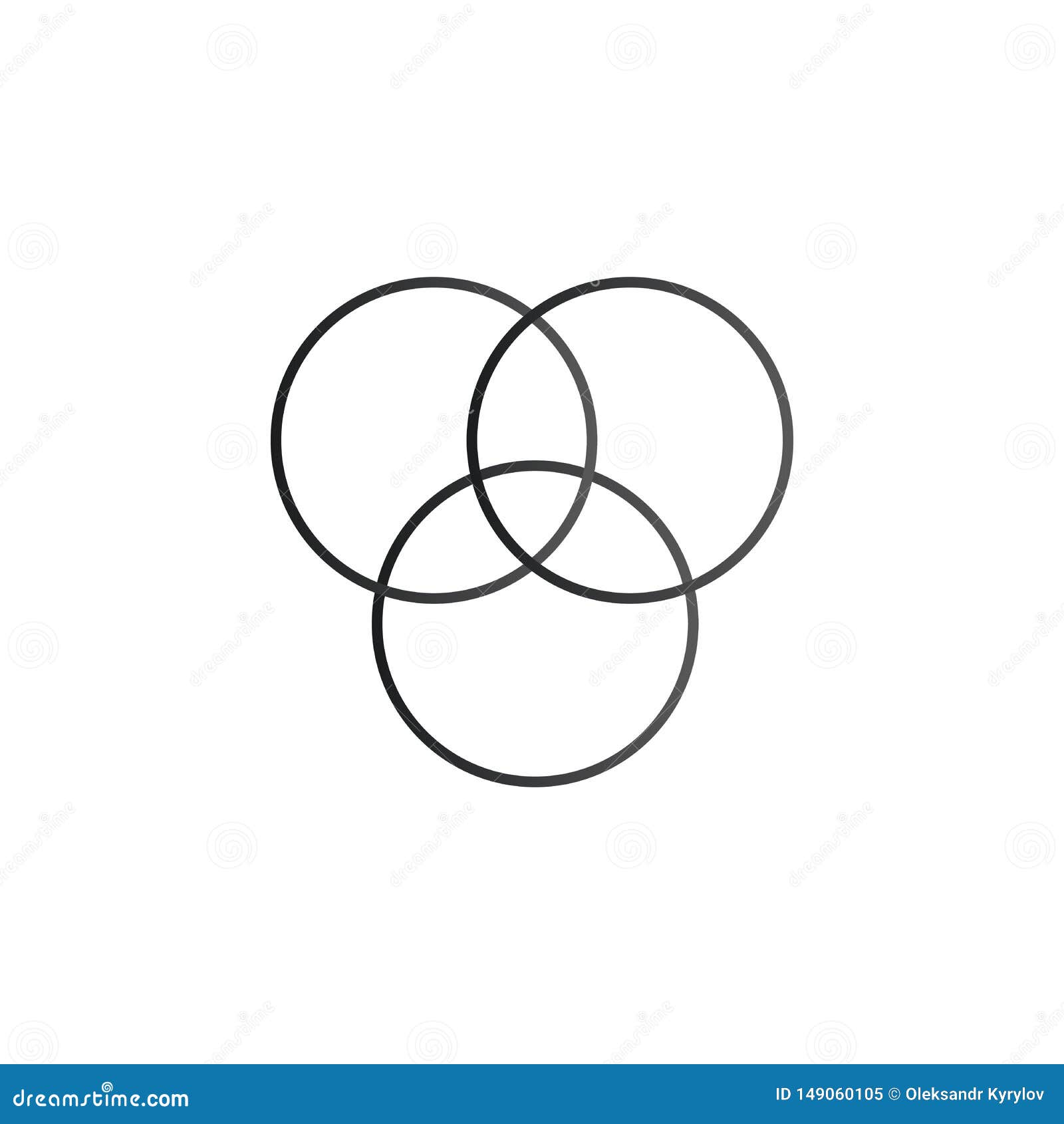Three Overlapping Circles Infographic. Template for Diagram, Graph ...