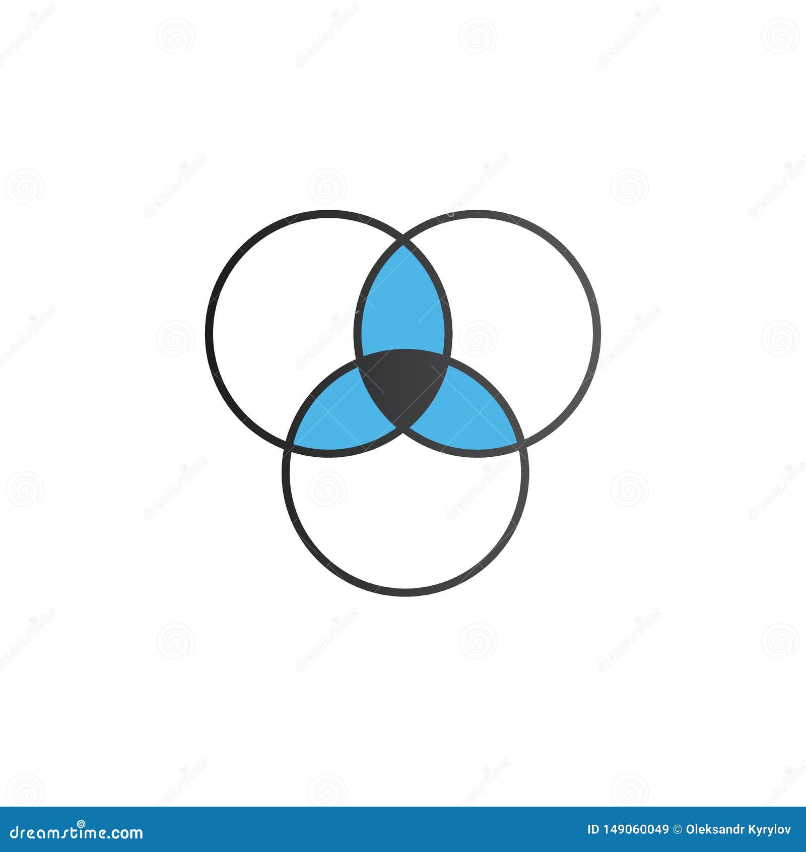 Three Overlapping Circles Infographic. Template for Diagram, Graph ...