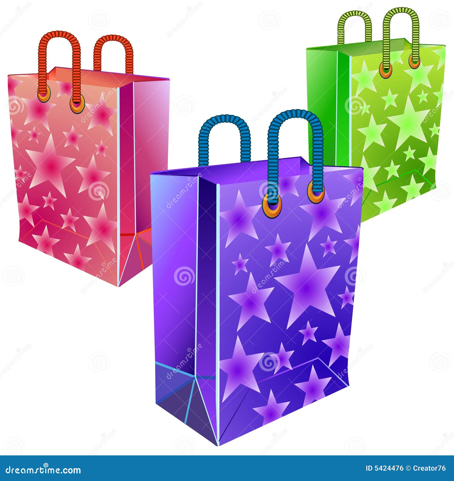 Three packages stock vector. Illustration of empty, fashion - 5424476