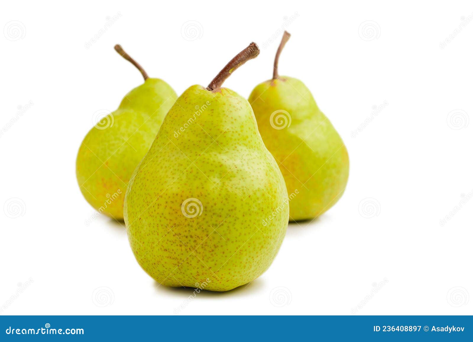 Three Packham Pears, Also Packhamâ€™s Triumph, Isolated on White ...