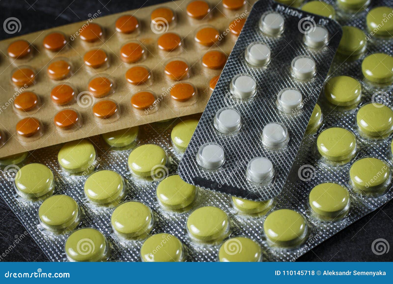 Three Packs of Tablets on a Table Stock Photo - Image of medication ...