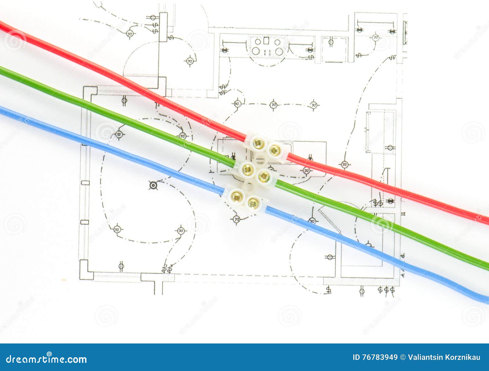 Three pads connector stock image. Image of installation - 76783949