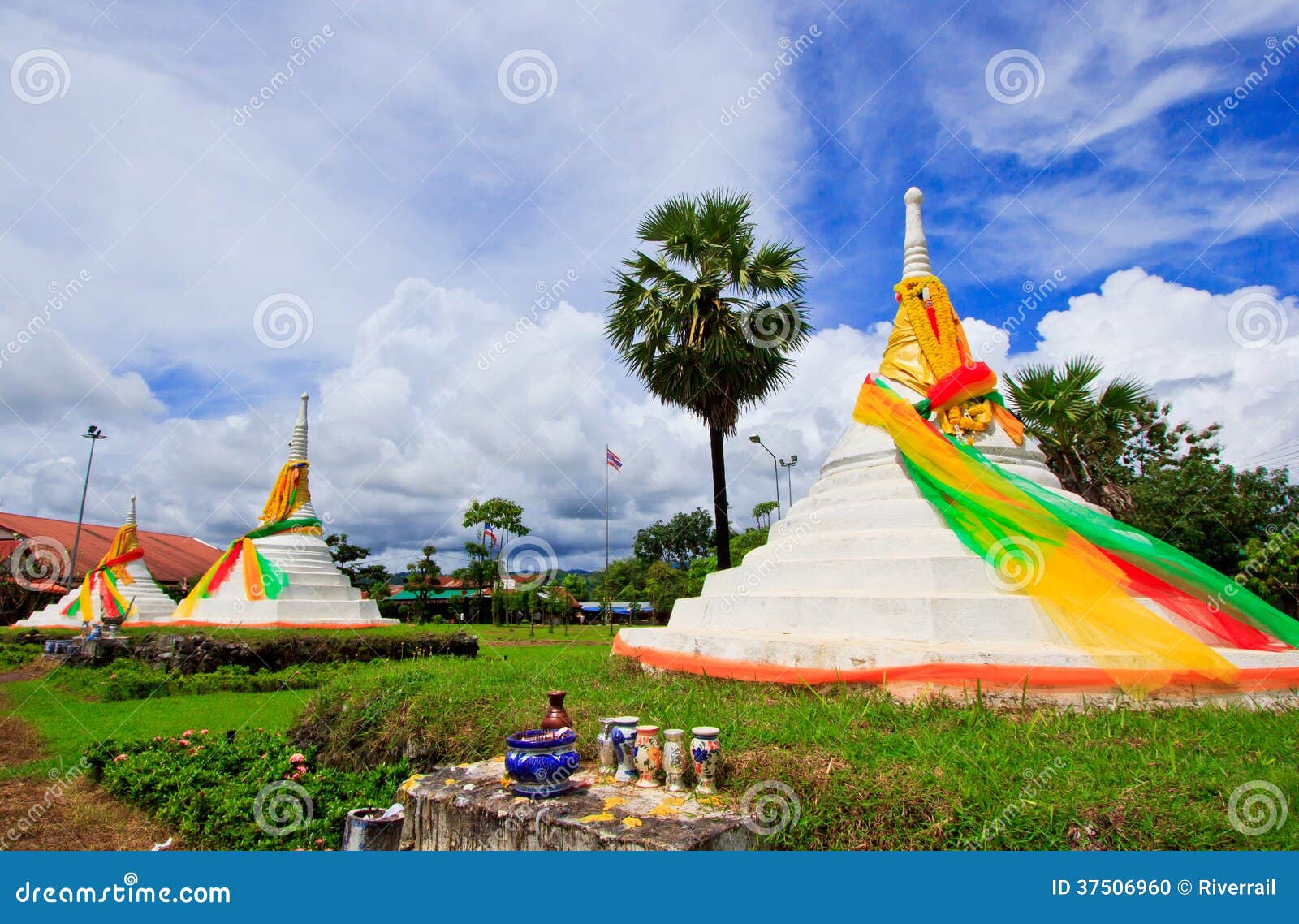 Three Pagodas at Three Pagodas Pass, Thailand Stock Photo - Image of ...