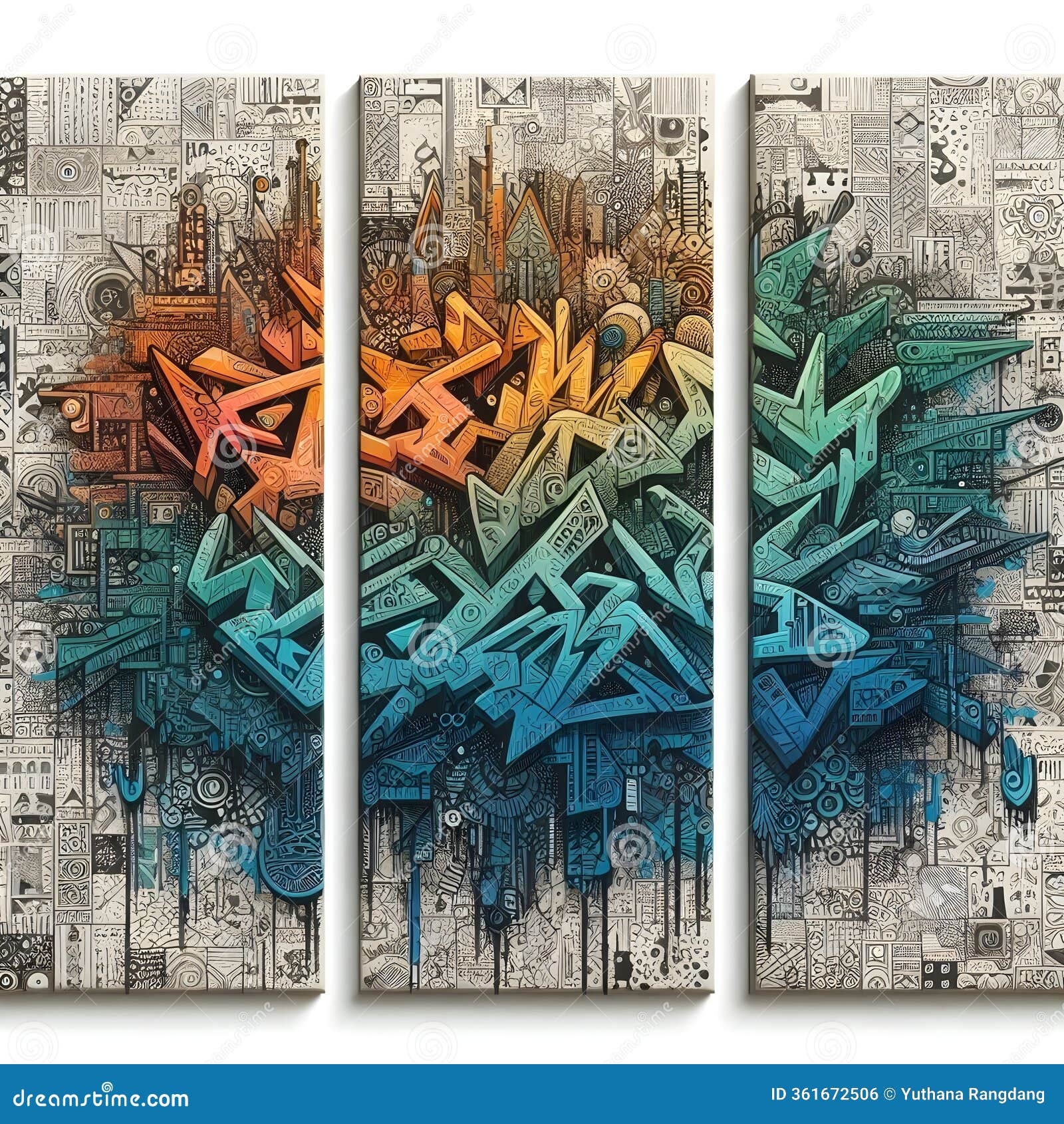 Dynamic Abstract Composition Stock Illustration - Illustration of font ...