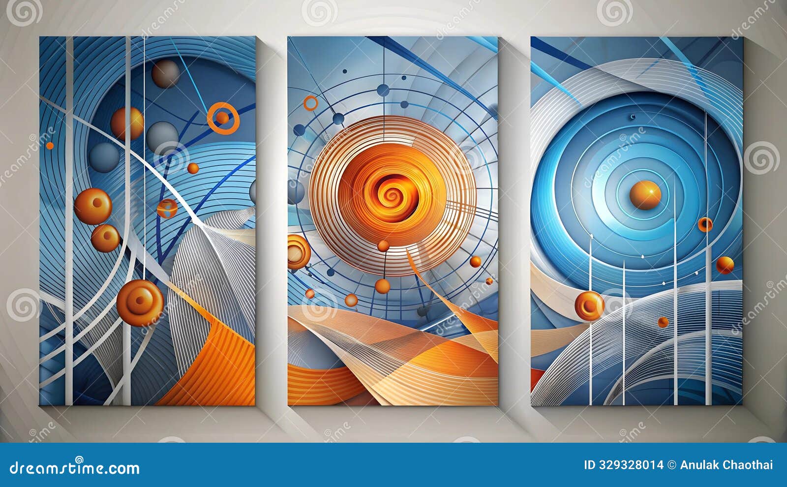 Dynamic Trio: Metallic Teamwork Sculptures In Modern Corporate Setting ...