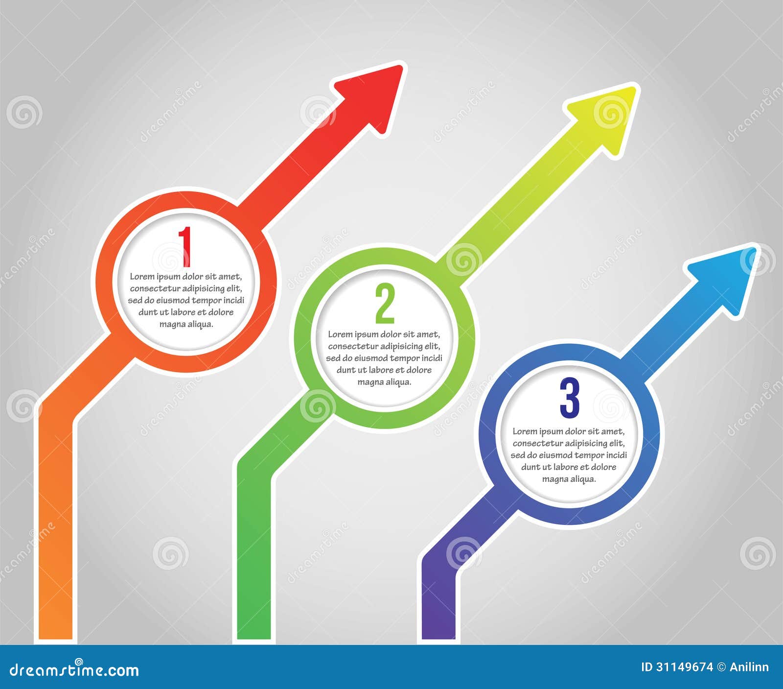 Three Paper Arrows Diagonal Stock Vector - Illustration of info, model ...