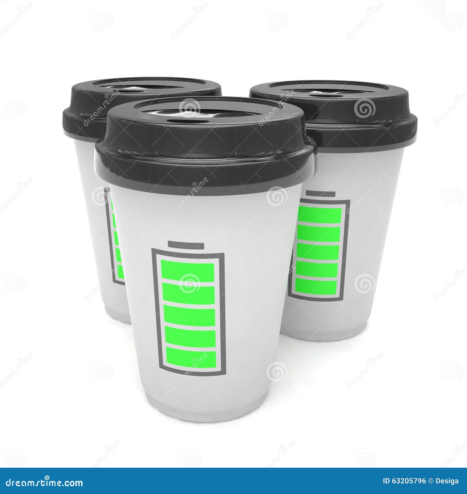 Three paper coffee cups stock photo. Image of vending - 63205796