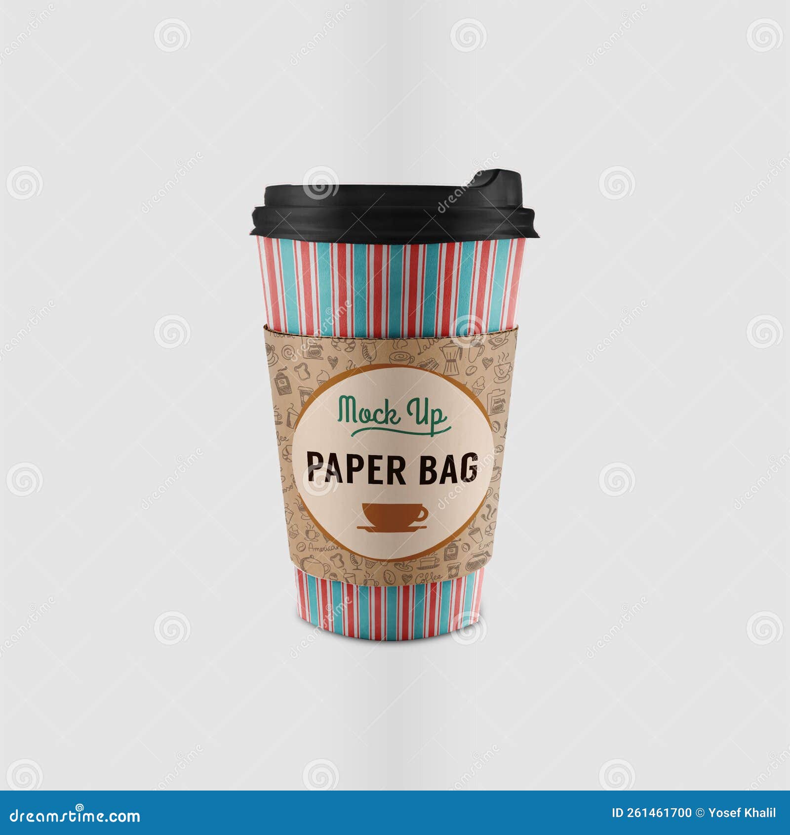 Three Paper Cups Different Sizes Isolated on White Stock Photo - Image ...