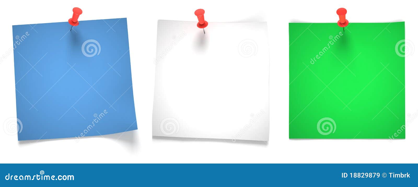 Three paper notes stock illustration. Illustration of color - 18829879