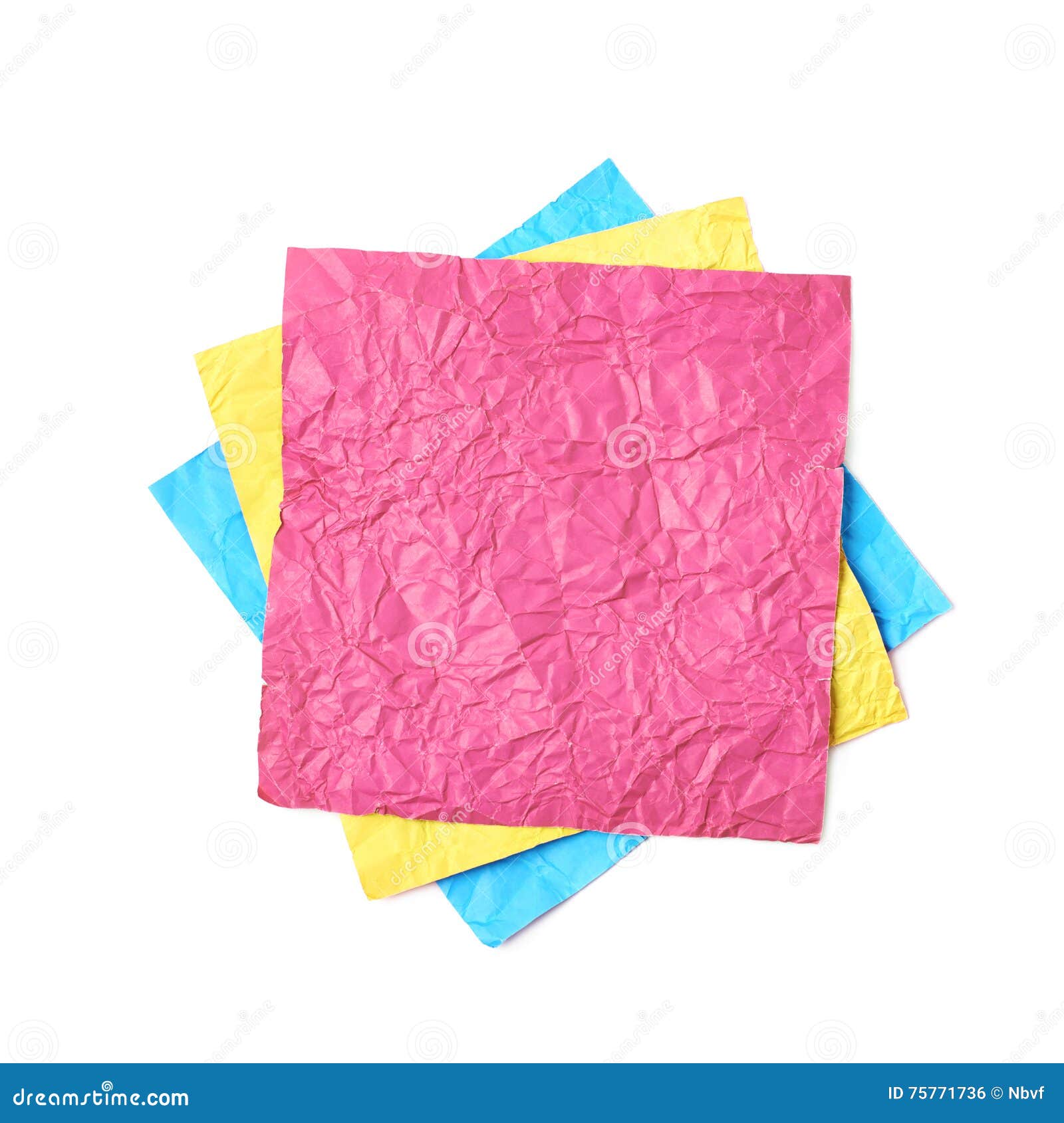 Three Paper Sheets Isolated Stock Photo - Image of artwork, composition ...