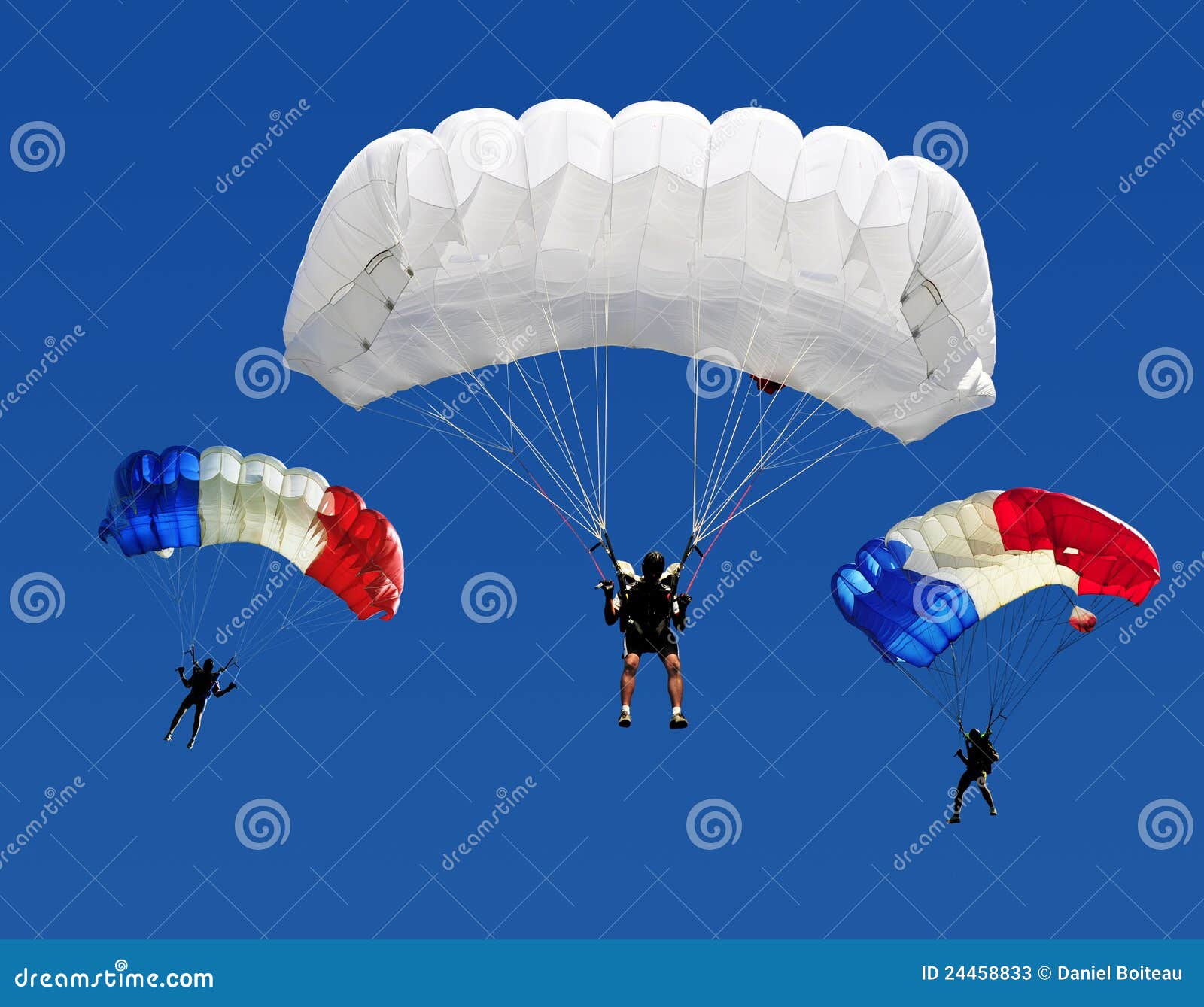 Three parachutes stock image. Image of hobby, flight - 24458833