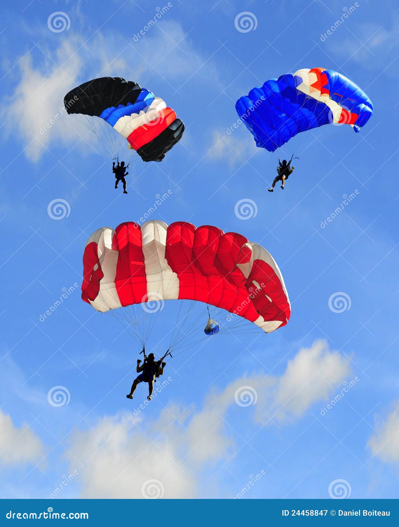 Three parachutes stock image. Image of competition, glider - 24458847