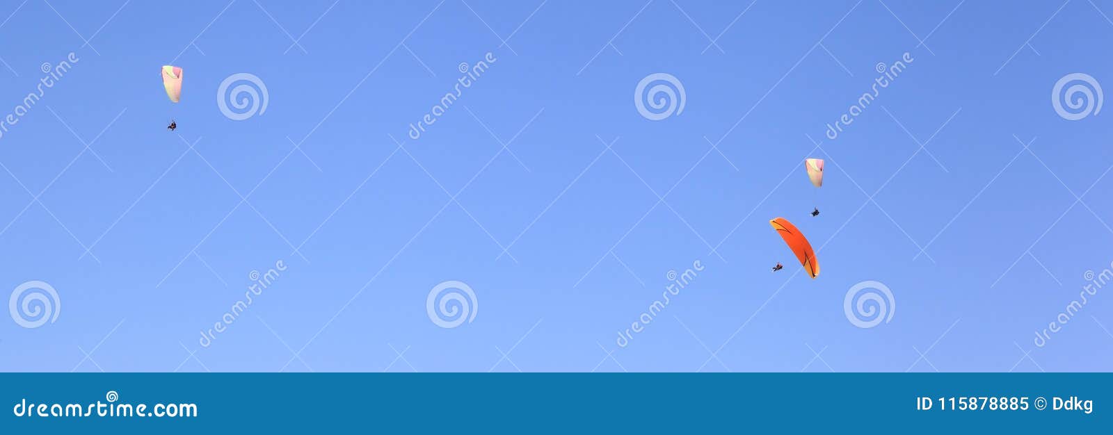 Paragliding Banner stock image. Image of adventure, three - 115878885