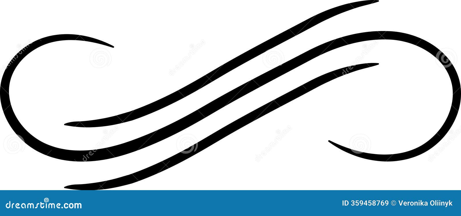 Three Parallel Curved Lines are Creating an Infinity Symbol ...