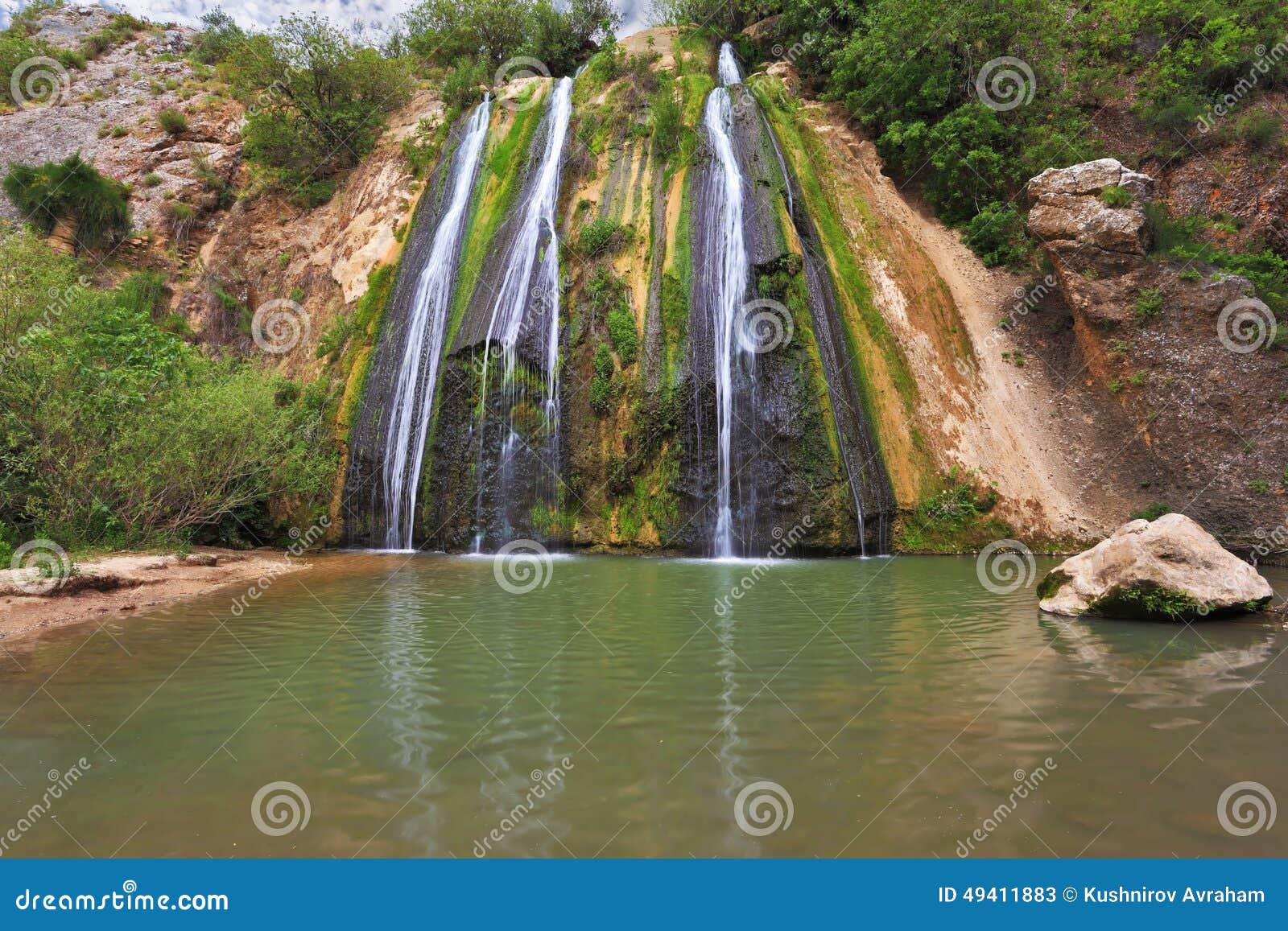 Three Parallel Streams of Water Stock Image - Image of watercourse ...