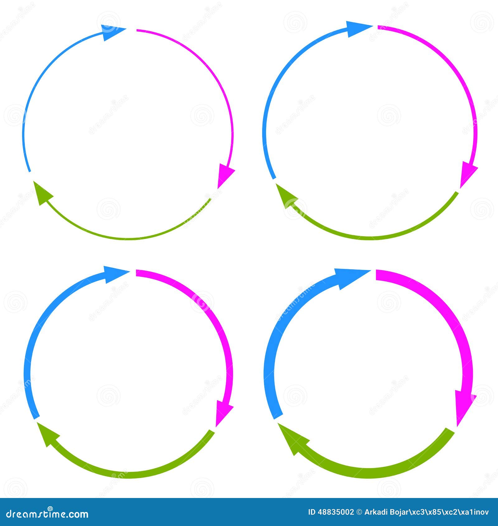 Three Part Cycle Diagram Cartoon Vector | CartoonDealer.com #53987147