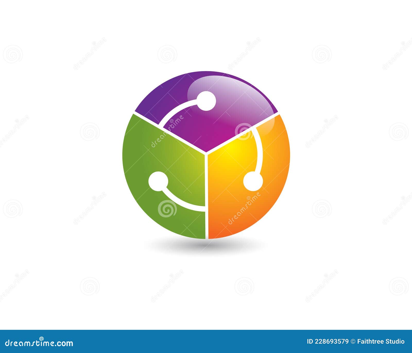 Three Part Cycle Diagram Cartoon Vector | CartoonDealer.com #53987147