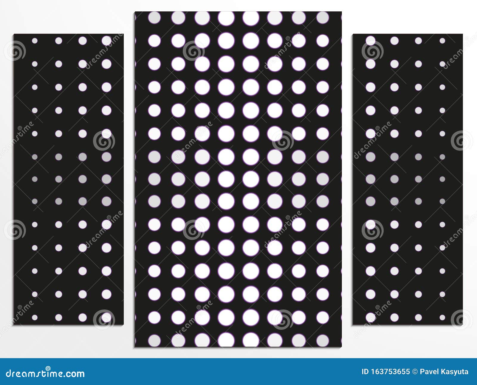 Three-part Panel with an Abstract Pattern. Vector Illustration. Stock ...