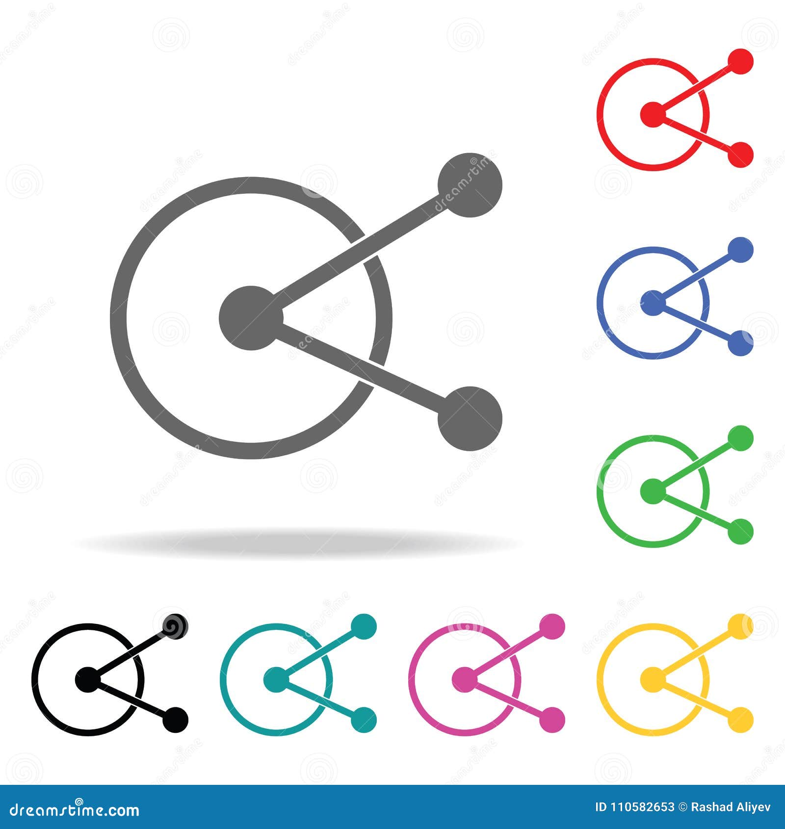 Three Parts One Options Circular Icon. Elements in Multi Colored Icons ...