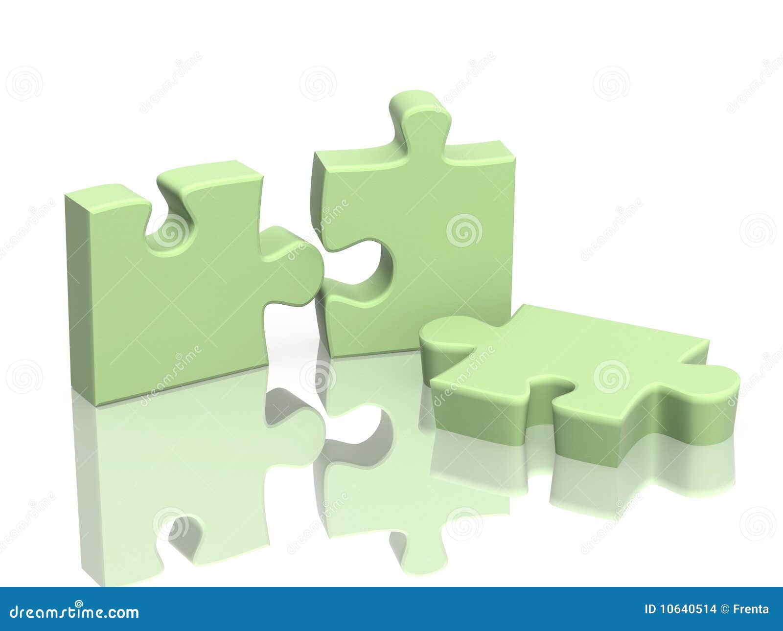 Three parts of a puzzle stock illustration. Illustration of design ...