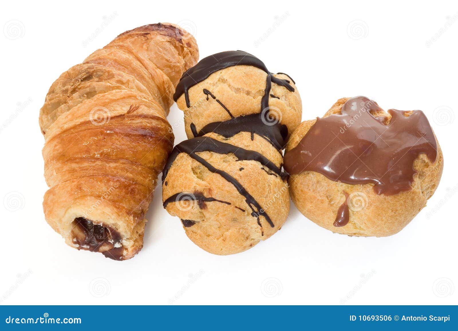 Three pastries stock photo. Image of fungus, custard - 10693506