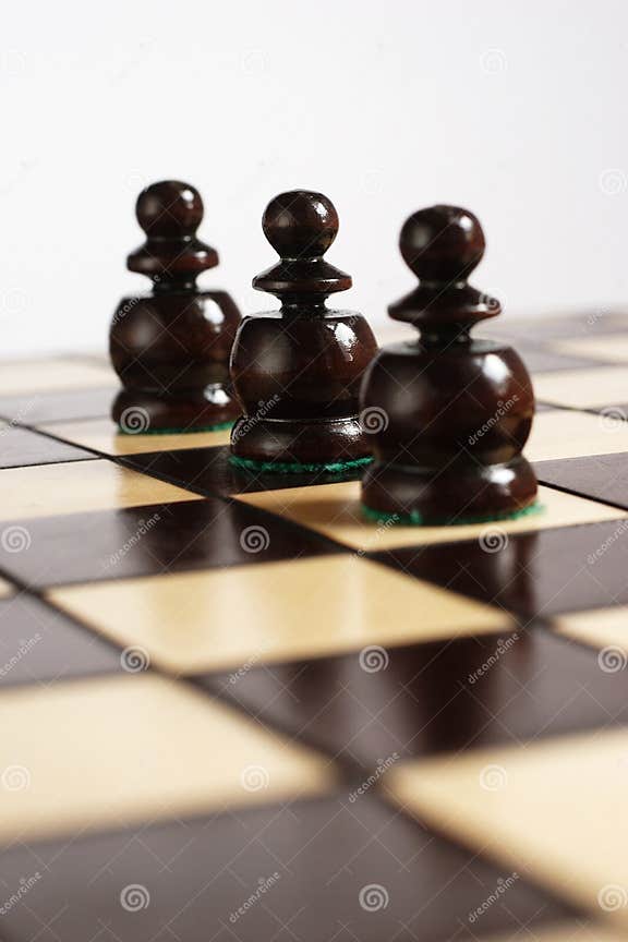 Three Pawns with Its Reflections Stock Image - Image of team, reflex ...