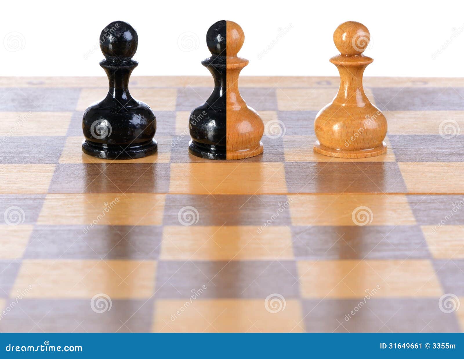 Three pawns. stock image. Image of group, pawn, cells - 31649661