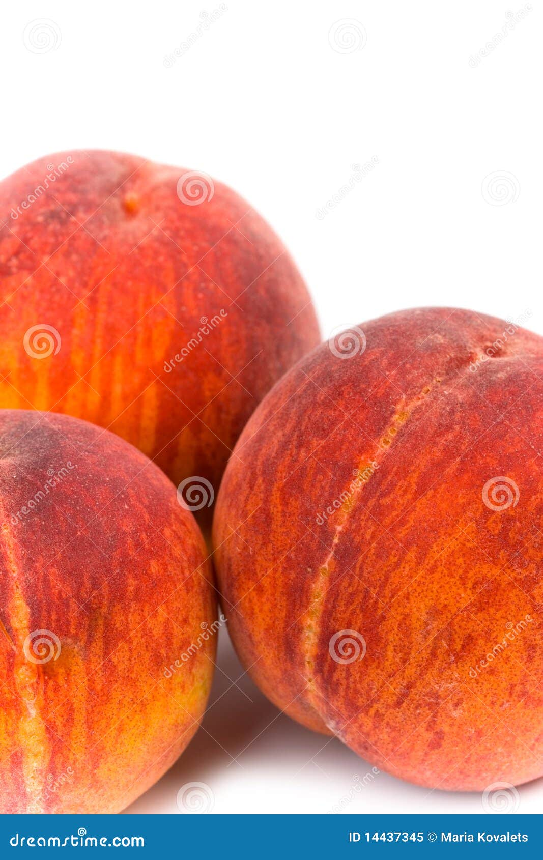 Three peaches stock image. Image of beautiful, season - 14437345