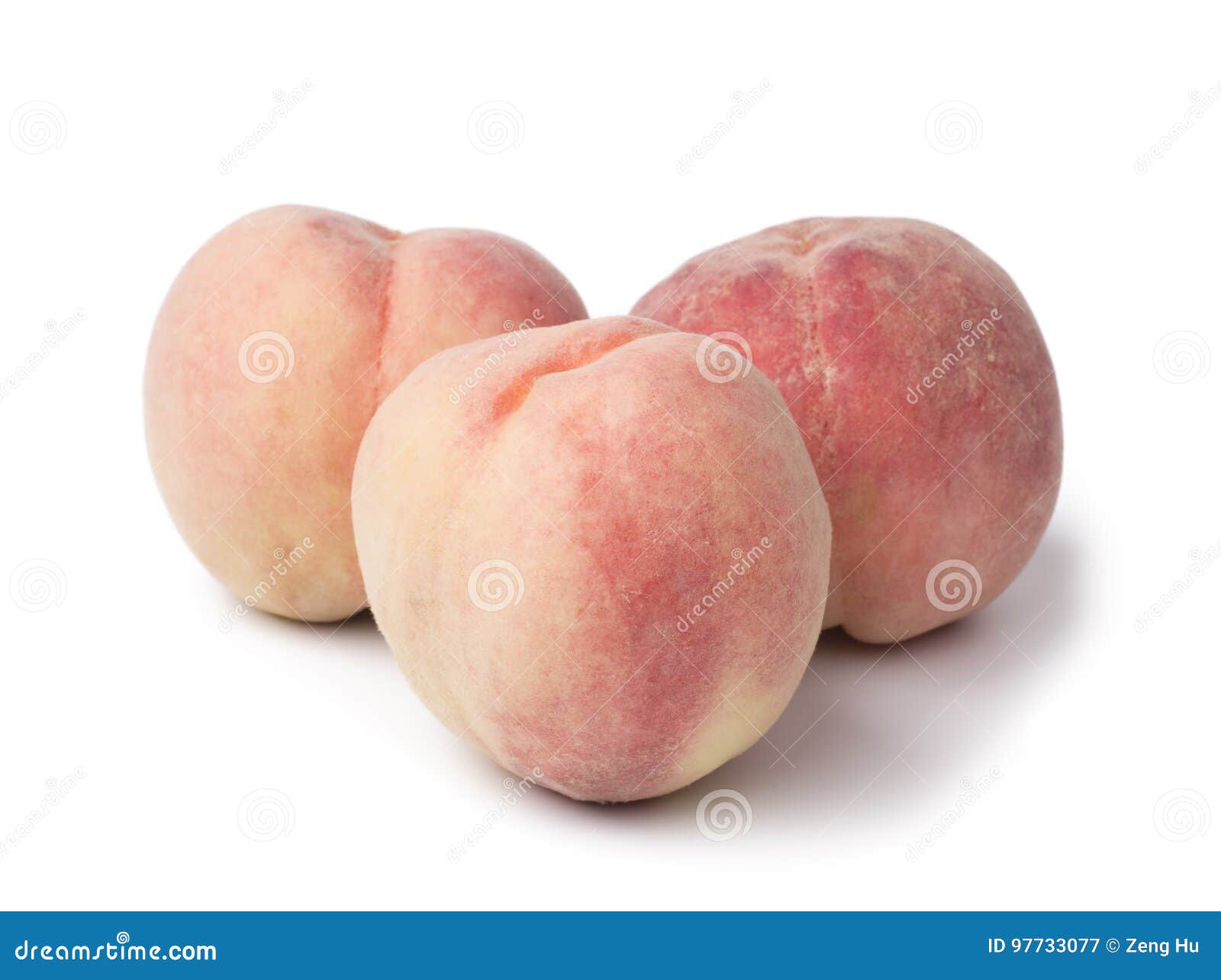 Three peaches stock image. Image of isolated, fruit, nectarine - 97733077