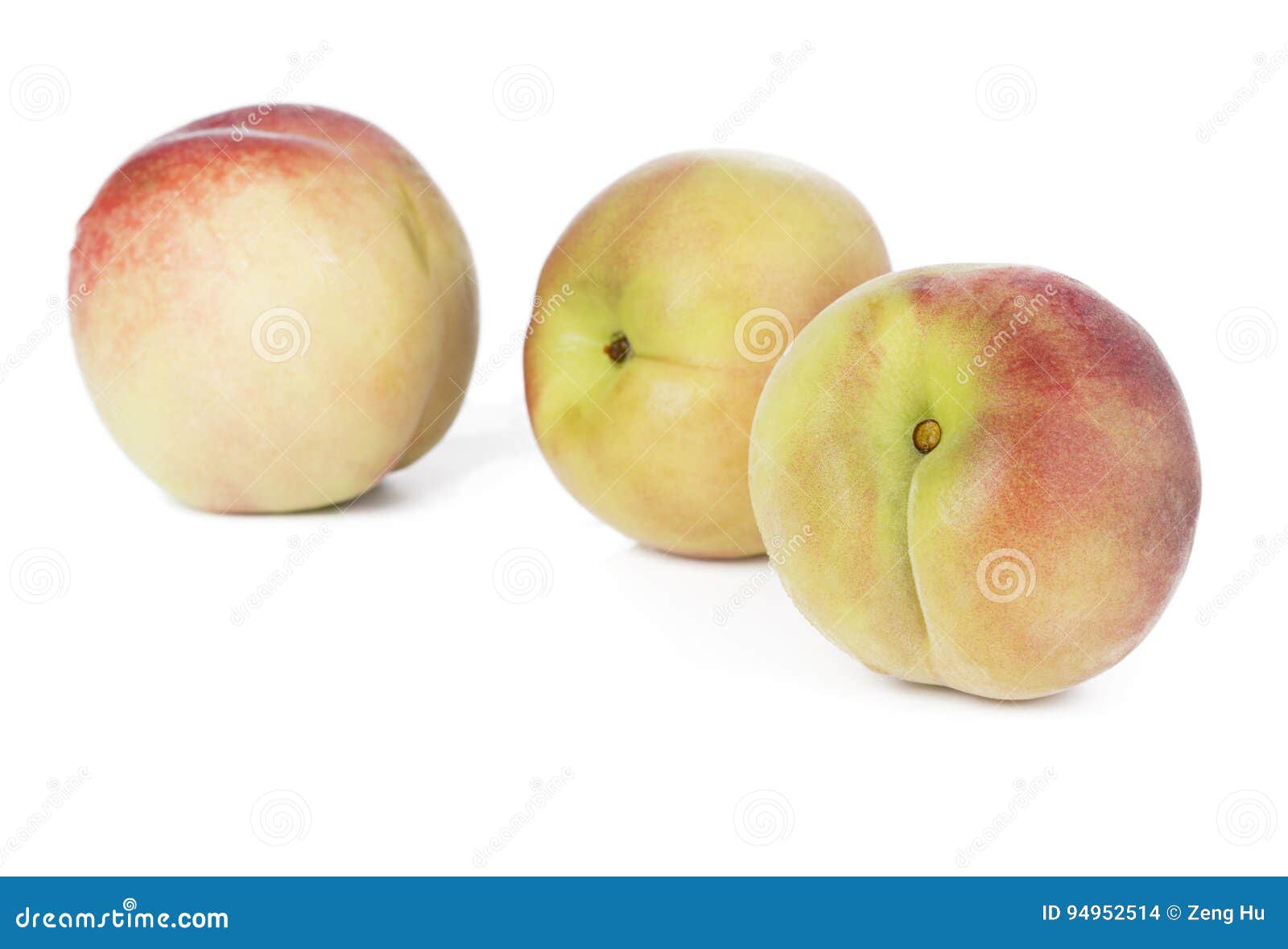 Three peaches stock photo. Image of yellow, juicy, eating - 94952514